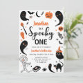 Spooky One Boy Halloween 1st Birthday Invitation | Zazzle