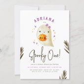 Spooky One Cute Girl Halloween First Birthday Invitation | Zazzle