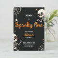 Spooky One Cute Halloween Ghost 1st Birthday Party Invitation | Zazzle