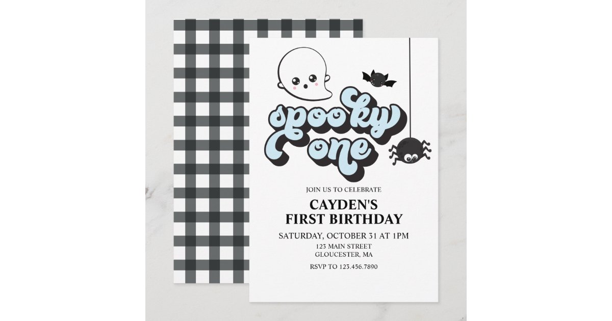Spooky One Halloween 1st Birthday Invitation | Zazzle