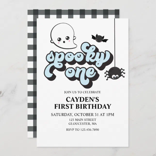 Spooky One Halloween 1st Birthday Invitation | Zazzle