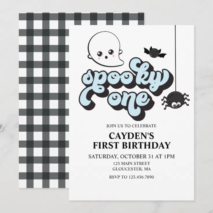 Spooky One Halloween 1st Birthday Invitation | Zazzle