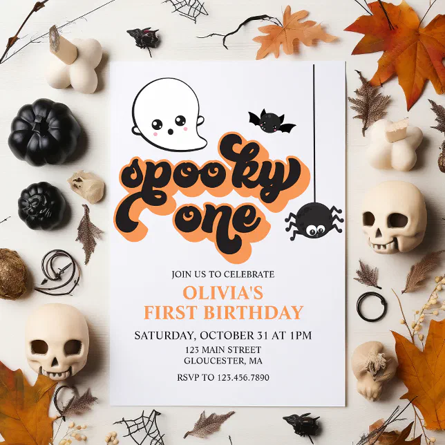 Spooky One Halloween 1st Birthday Invitation | Zazzle