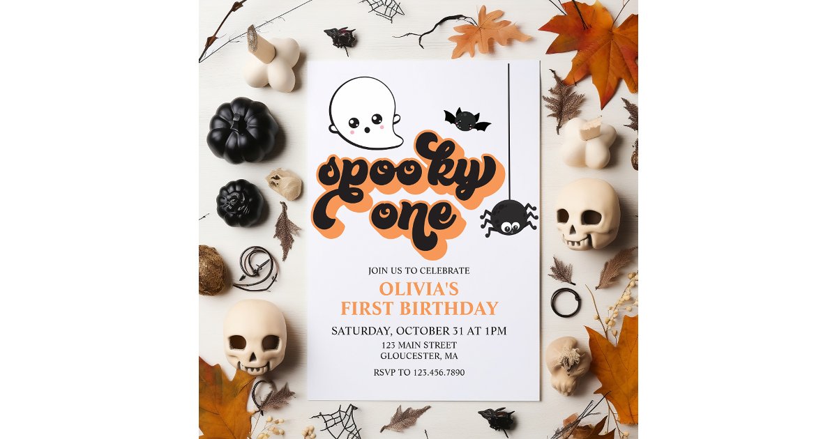 Spooky One Halloween 1st Birthday Invitation | Zazzle