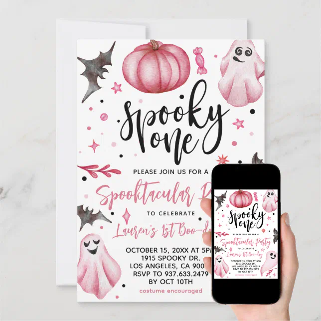 Spooky One Halloween 1st Birthday Invitation | Zazzle