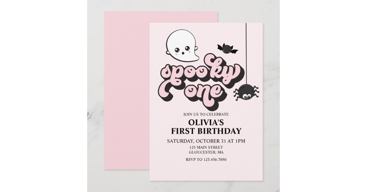 Spooky One Halloween 1st Birthday Invitation | Zazzle