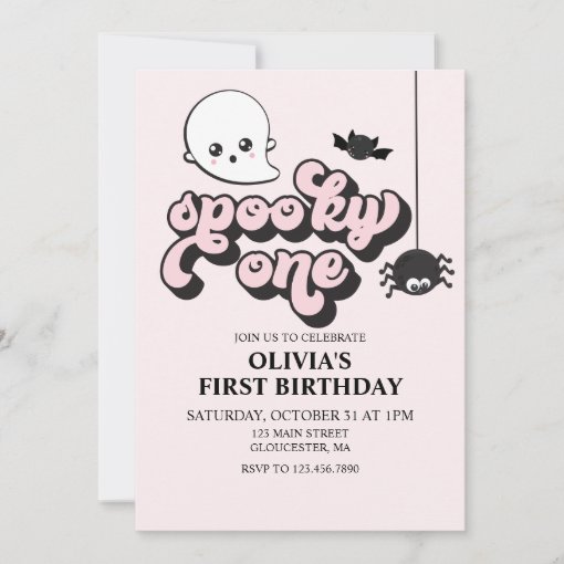Spooky One Halloween 1st Birthday Invitation | Zazzle