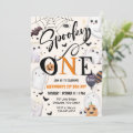 Spooky One Halloween 1st Birthday Party Cute Ghost Invitation | Zazzle