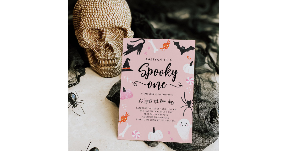 Spooky One Halloween Birthday Invitation | Zazzle