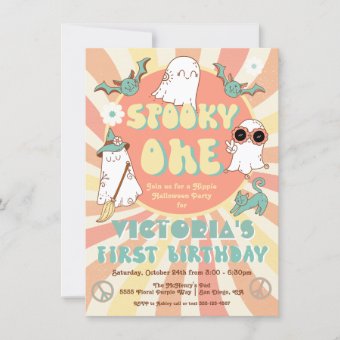 Spooky One Halloween Birthday Party Invitation | Zazzle