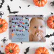 Spooky One Halloween Blue 1st Birthday Photo Invitation | Zazzle