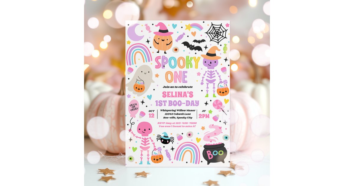 Spooky One Halloween Cuties 1st Birthday Party Invitation | Zazzle