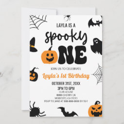 Spooky One Halloween First 1st Birthday Party Invitation | Zazzle