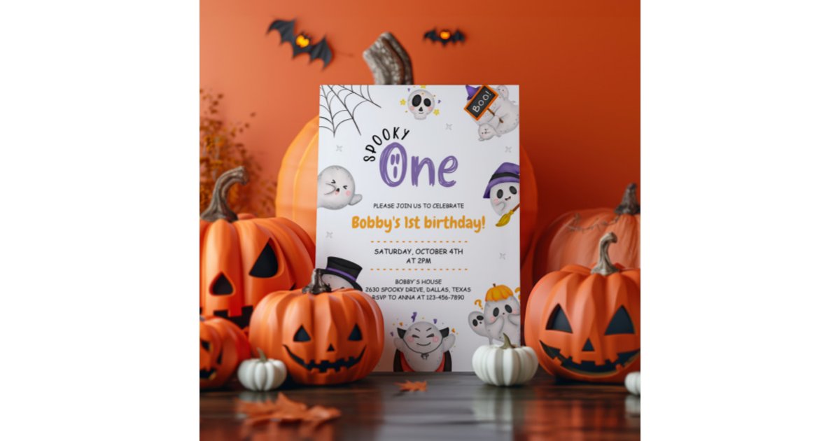 Spooky One Halloween First Birthday Invitation | Zazzle