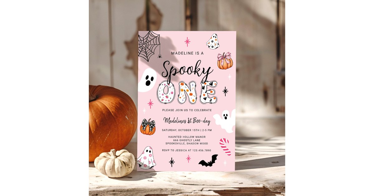 Spooky One Halloween First Birthday Invitation | Zazzle