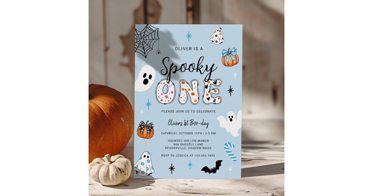 Spooky One Halloween First Birthday Invitation | Zazzle