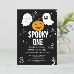 Spooky one Halloween first birthday party Invitati Invitation | Zazzle