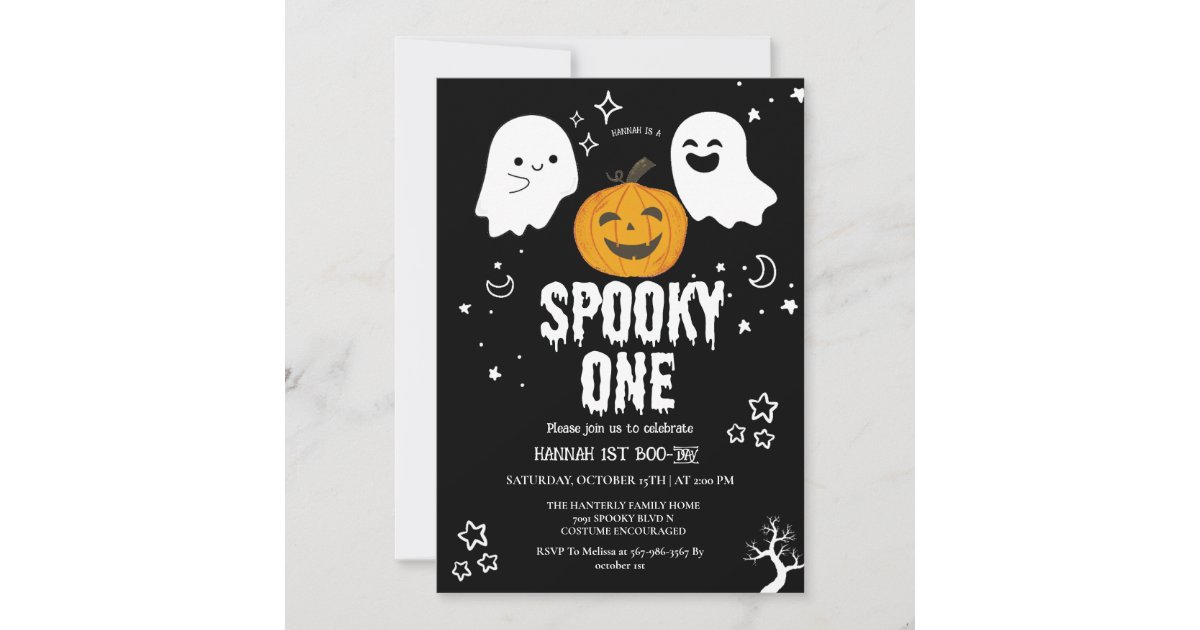 Spooky one Halloween first birthday party Invitati Invitation | Zazzle