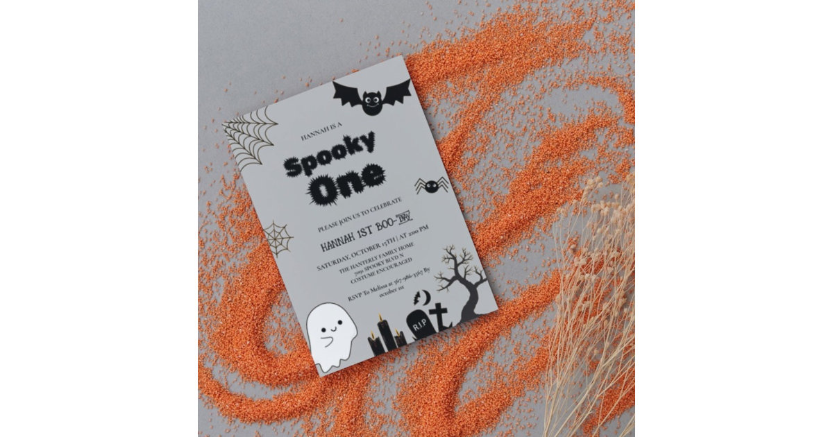 Spooky one Halloween first birthday party Invitation | Zazzle