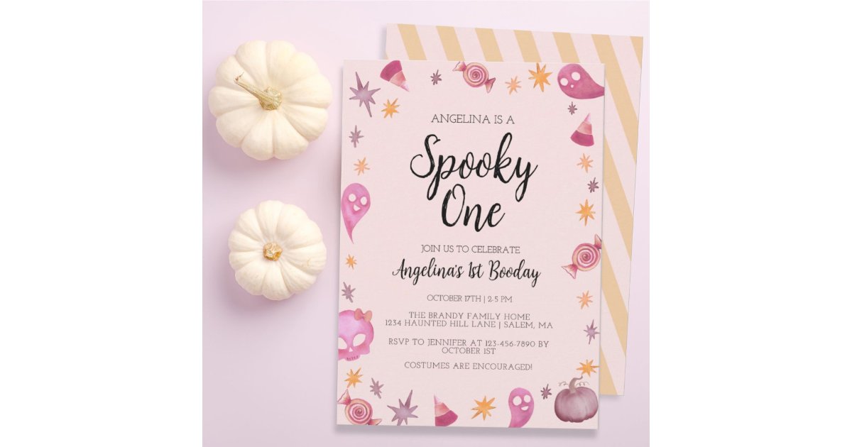 Spooky One Halloween First Birthday Party Invitation | Zazzle