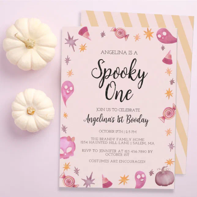Spooky One Halloween First Birthday Party Invitation | Zazzle