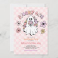 Spooky One Halloween Floral Ghost 1st Birthday Invitation | Zazzle