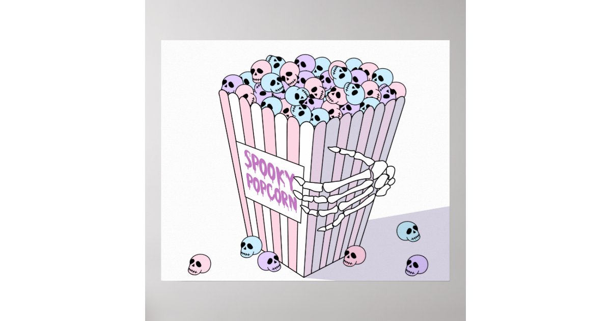 Spooky Popcorn Poster | Zazzle
