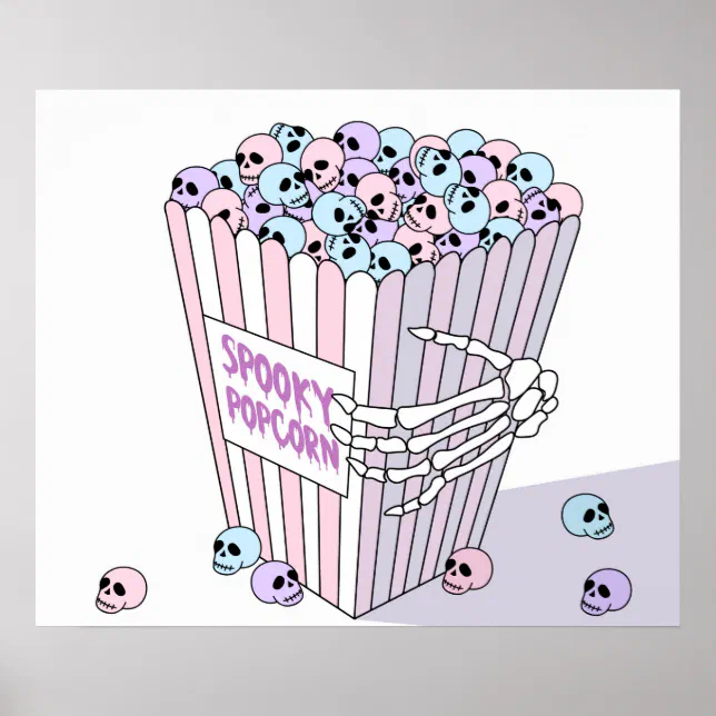 Spooky Popcorn Poster | Zazzle