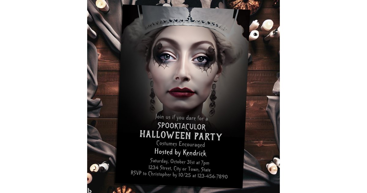 Spooky Princess Halloween Costume Party Invitation | Zazzle