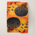 Spooky pumpkin and bats illustration file folder | Zazzle
