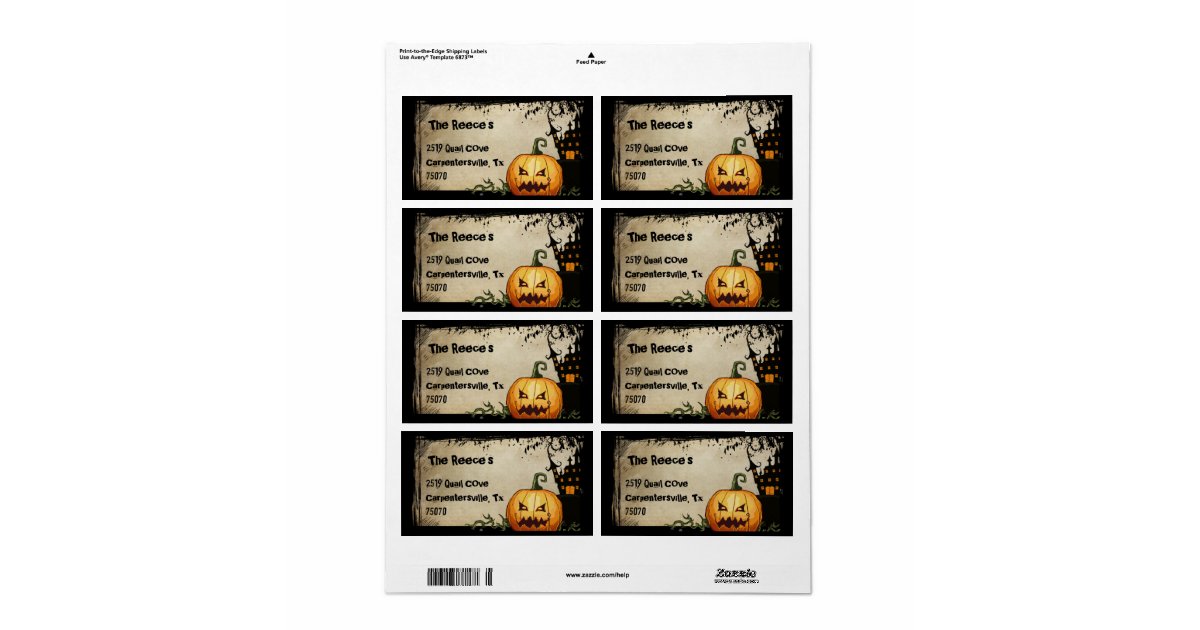 Spooky Blank Address Label Templates