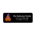 Spooky Pumpkin Halloween Party Mail Return Address Label | Zazzle