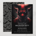 Spooky Red Devil Satan Halloween Costume Party Invitation | Zazzle