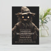 Spooky Scarecrow Halloween Costume Party Invitation | Zazzle