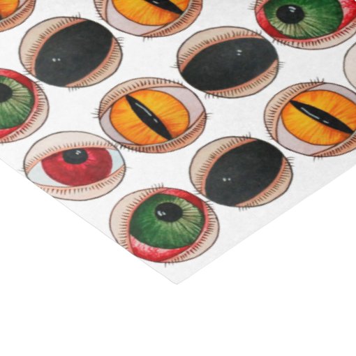 Spooky scary zombie gothic eyes halloween black tissue paper | Zazzle