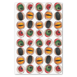 Spooky scary zombie gothic eyes halloween black tissue paper | Zazzle