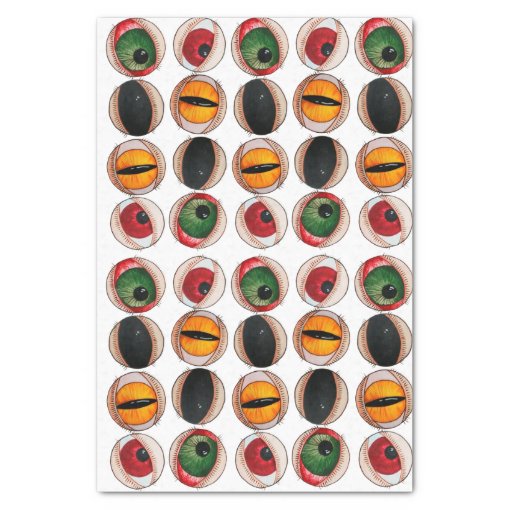 Spooky scary zombie gothic eyes halloween black tissue paper | Zazzle