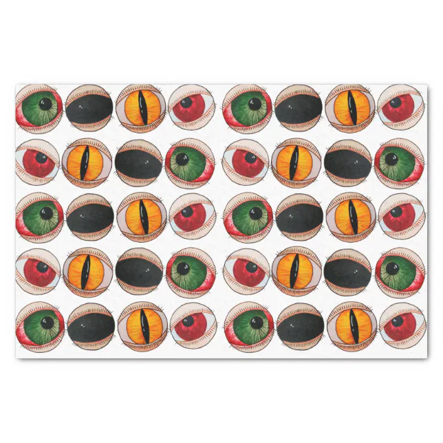 Spooky scary zombie gothic eyes halloween black tissue paper | Zazzle