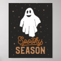Spooky Season Halloween Ghost Poster | Zazzle
