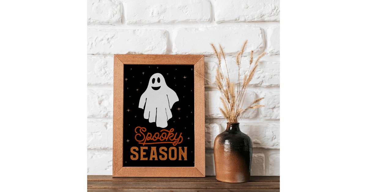Spooky Season Halloween Ghost Poster | Zazzle