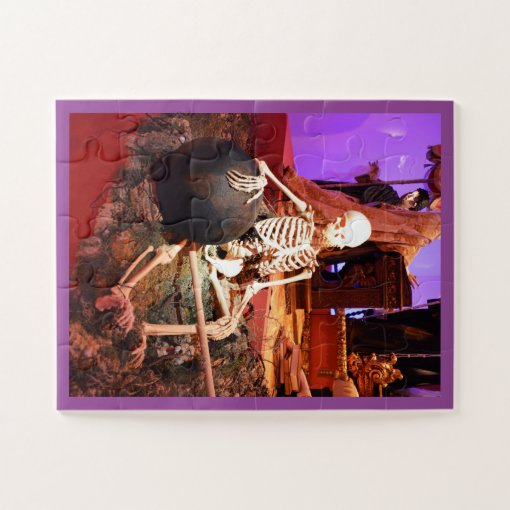 Spooky skeleton jigsaw puzzle | Zazzle