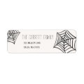 Spooky Spider Web Illustration Return Address Label | Zazzle
