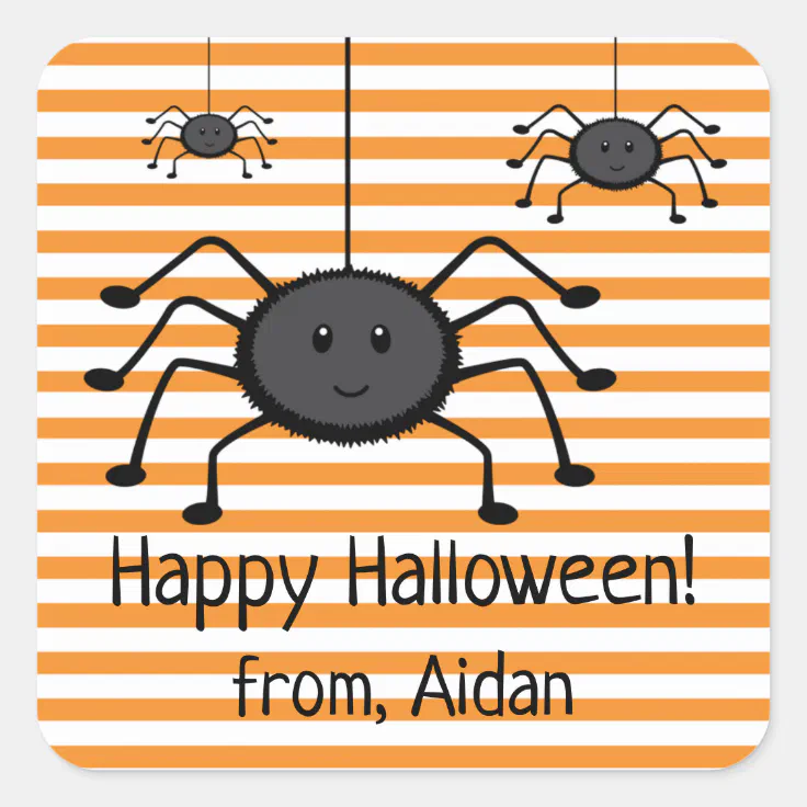 Spooky Spiders Halloween Sticker | Zazzle