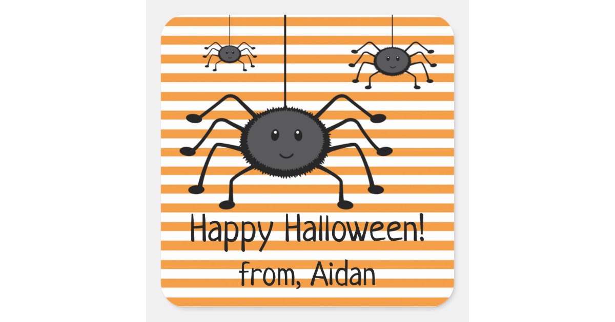 Spooky Spiders Halloween Sticker | Zazzle