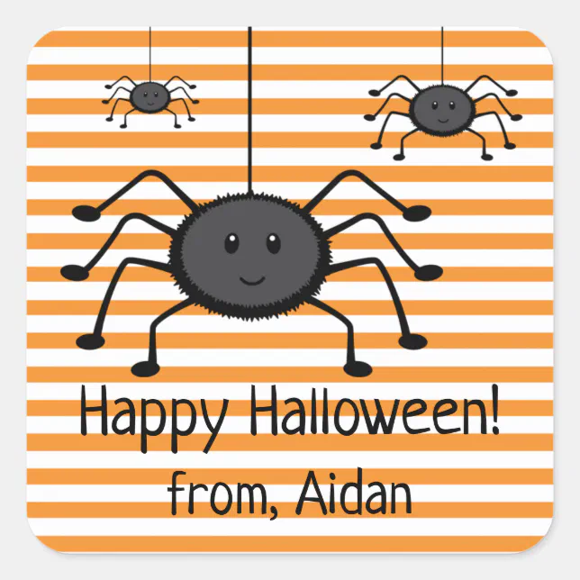 Spooky Spiders Halloween Sticker | Zazzle