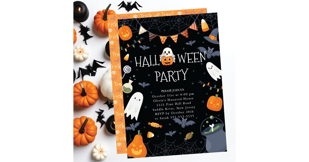 Spooky Sweet Halloween Party Invitation | Zazzle