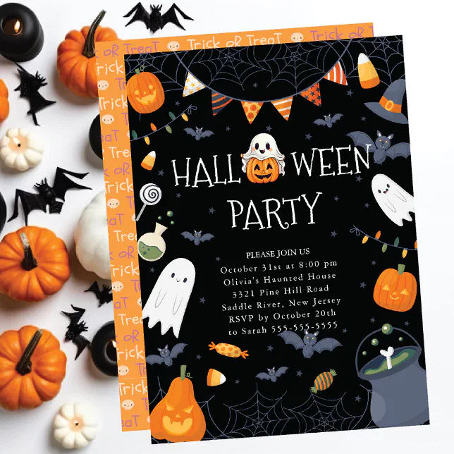 Spooky Sweet Halloween Party Invitation | Zazzle