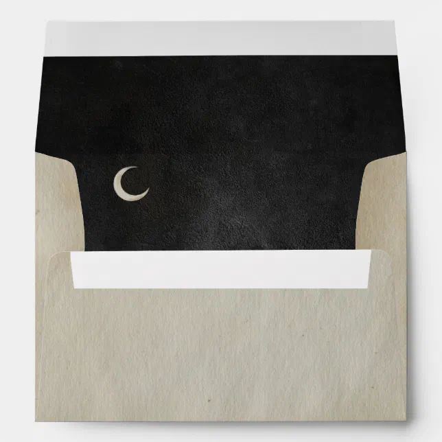 Spooky Vintage Halloween | Crescent Moon | Envelope | Zazzle