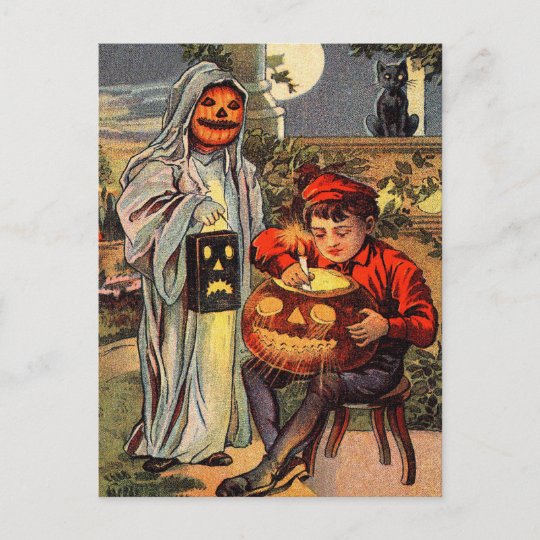 Spooky Vintage Halloween Postcard | Zazzle.com