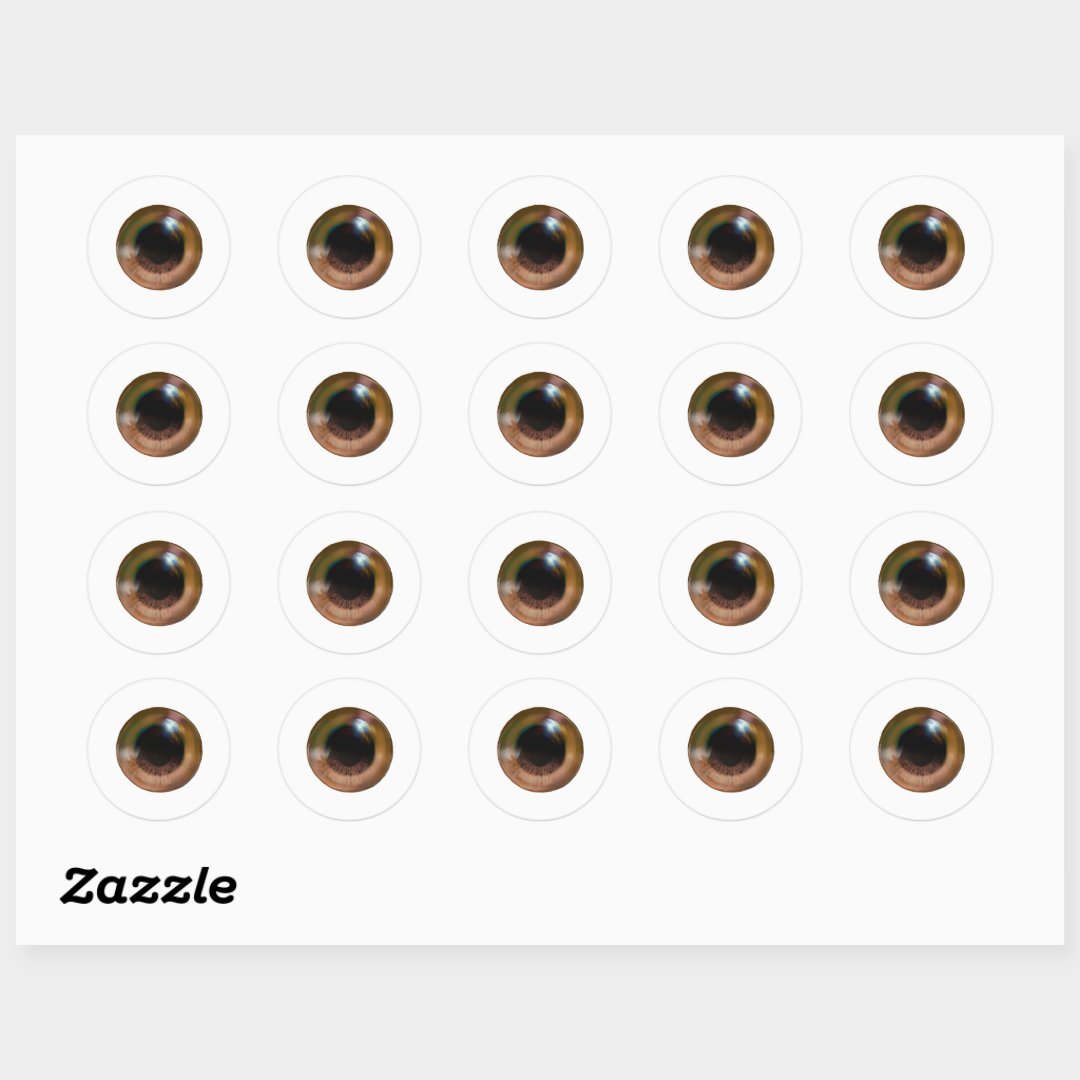 Spooky Weird Realistic Brown Eye Eyeball Halloween Classic Round ...